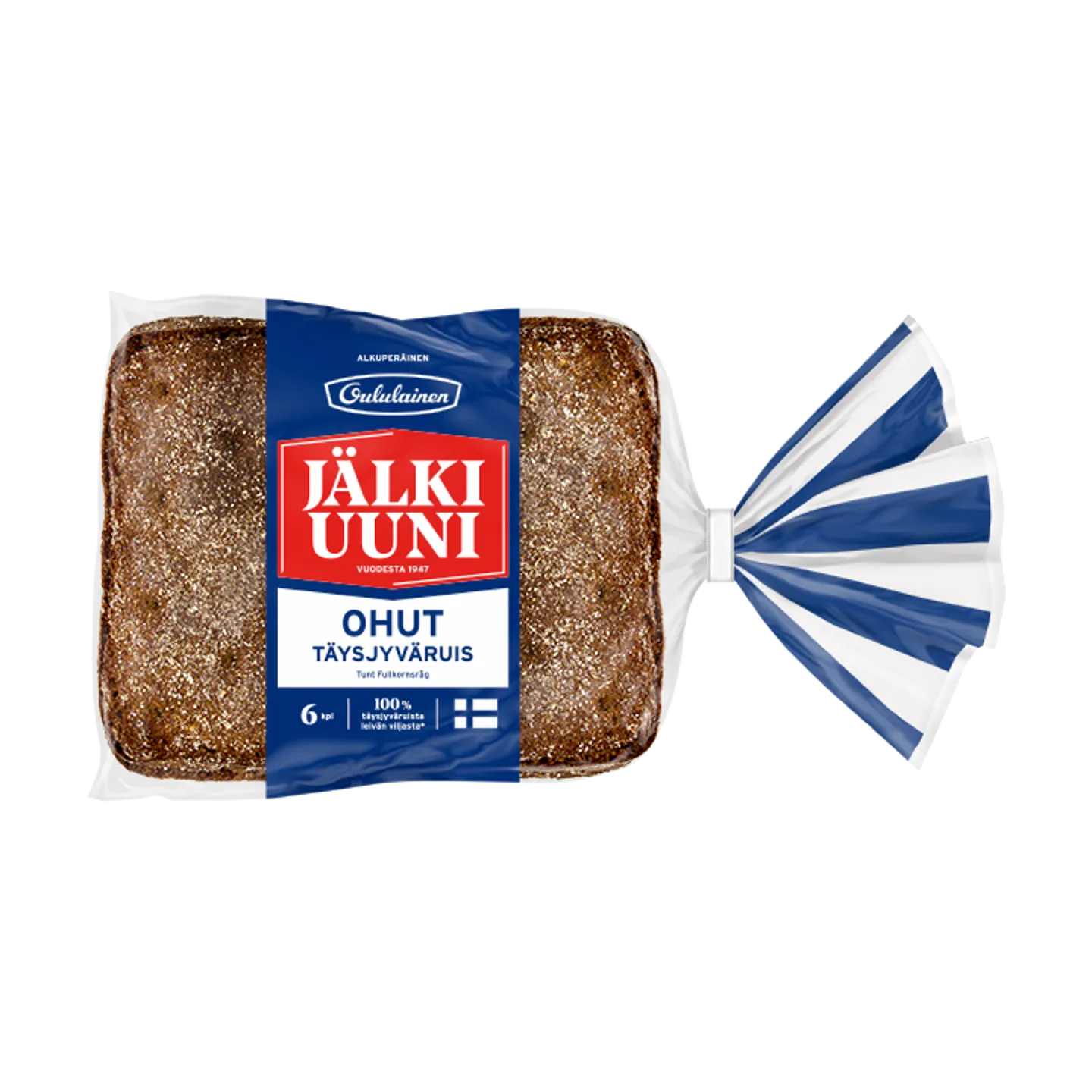 Oululainen Jälkiuuni Ohut Täysjyväruis 6kpl 240g - Oululainen.fi