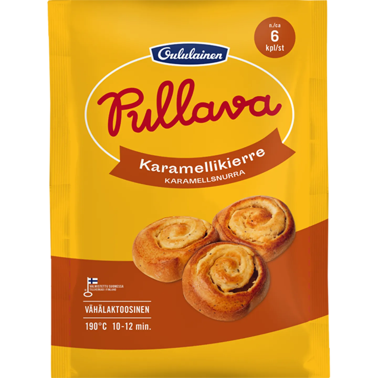 Oululainen Pullava Karamellikierre 6kpl 420g, pakaste - Oululainen.fi